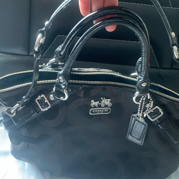 Coach | Bags | Authentic Coach Logo Black Bag | Poshmark